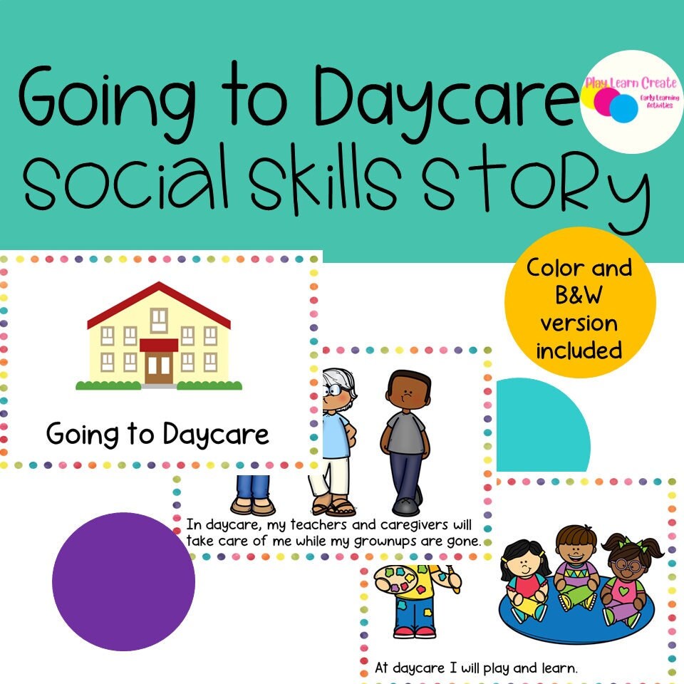 Going to Daycare Social Skills Story, Printable Social Skills Story ...