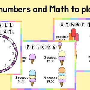 Ice Cream Dramatic Play Set, Pretend Play Ice Cream Shop, Preschool ...