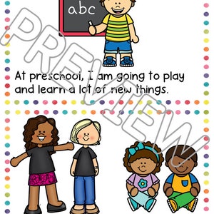 Starting Preschool Social Skills Story, Going to Preschool, First Day ...