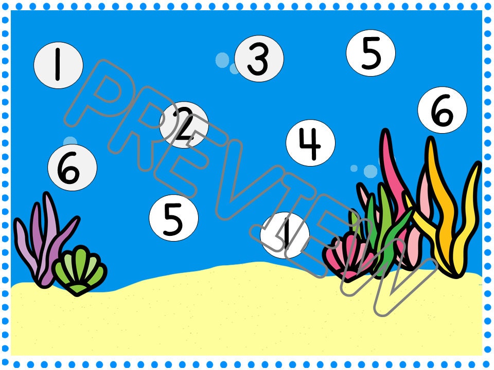 Ocean Theme Learning, Ocean Roll and Cover, Ocean Math, Ocean Preschool ...