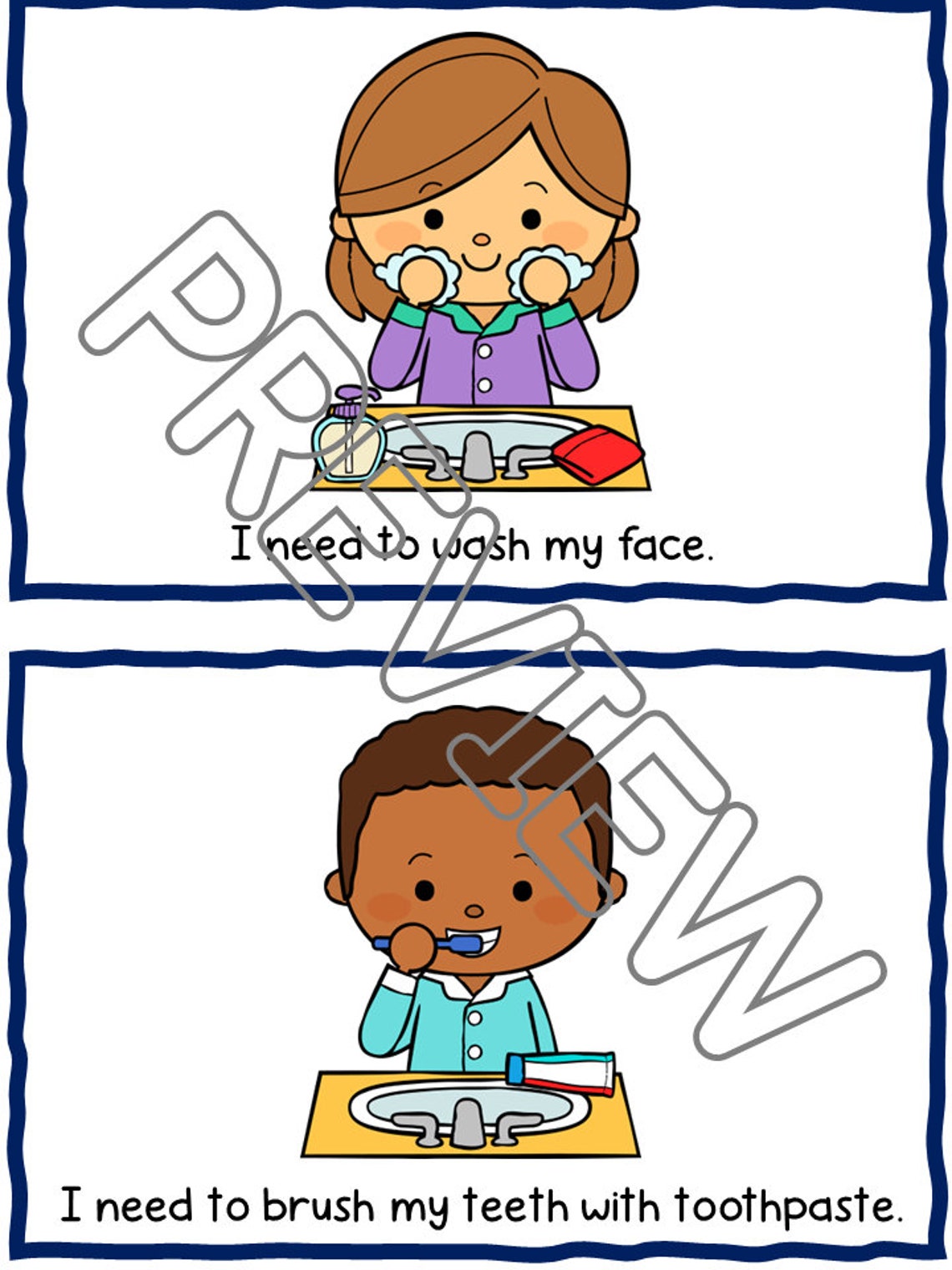 Bedtime Social Skills Story, Bedtime Routine Chart, Bedtime Visuals ...