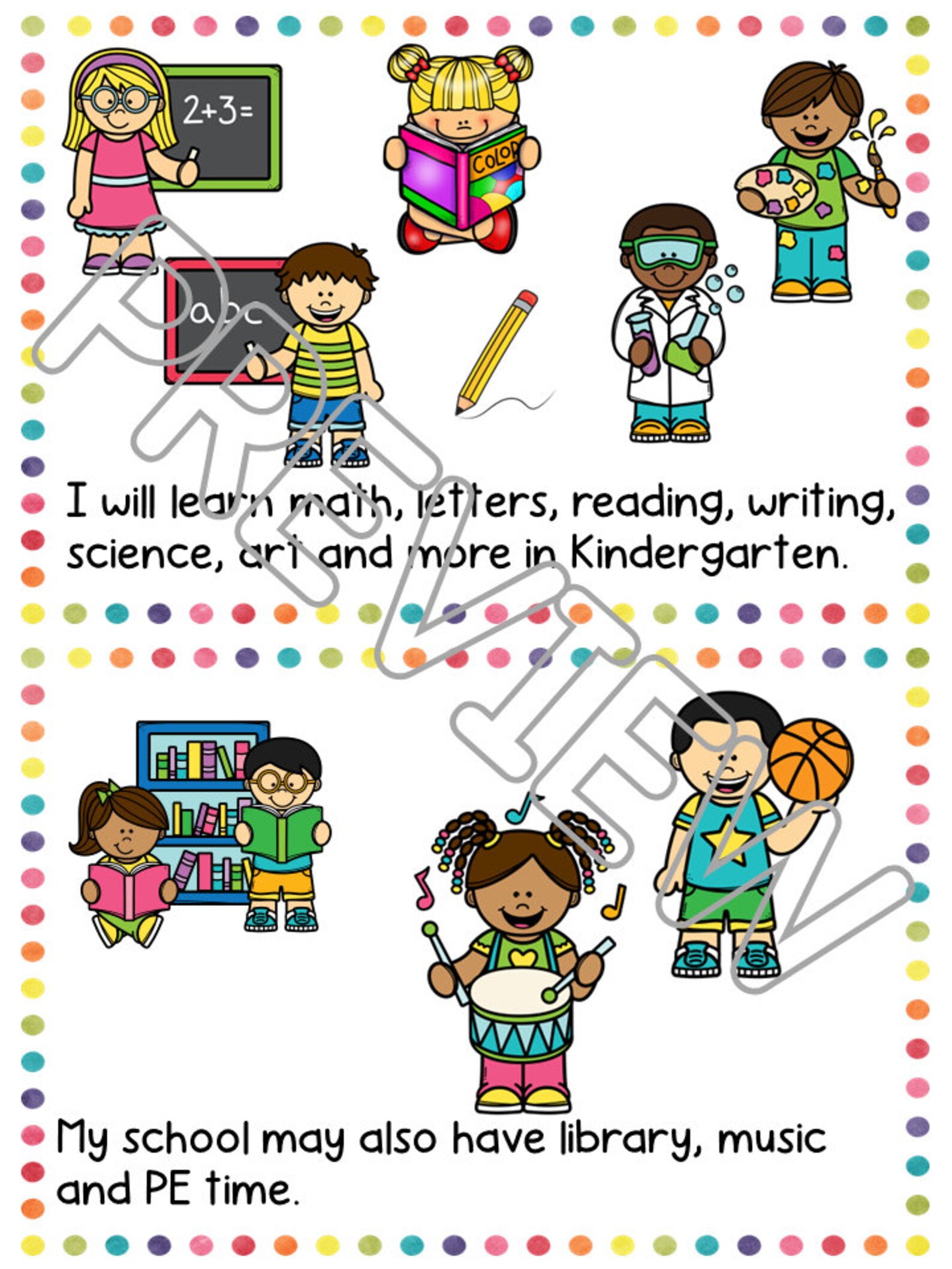 Starting Kindergarten Social Skills Story, Going to Kindergarten ...