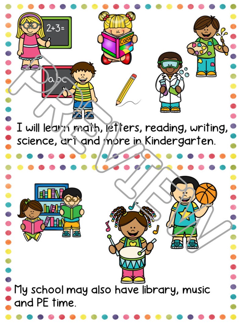 Starting Kindergarten Social Skills Story, Going to Kindergarten ...