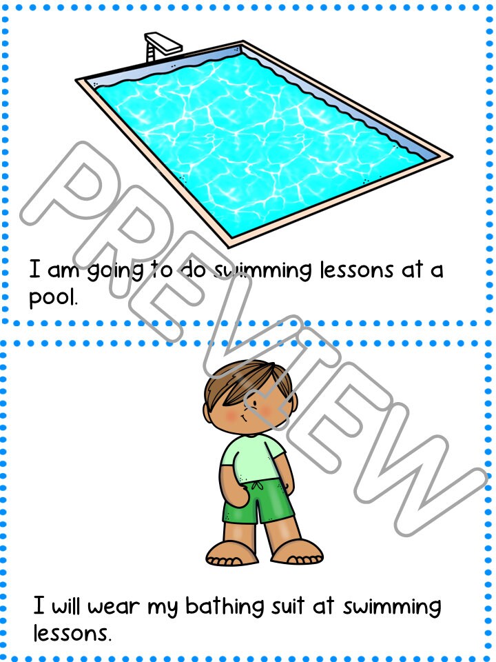 Swimming Lesson Social Skills Story, Printable Social Skills Story ...