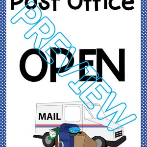 Post Office Dramatic Play Set, Printable Play, Pretend Play Kit ...
