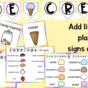 Ice Cream Dramatic Play Set, Pretend Play Ice Cream Shop, Preschool ...