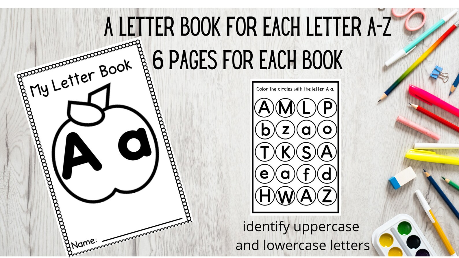 Printable Alphabet Books, Letter Books for Preschool, Letter Workbook ...