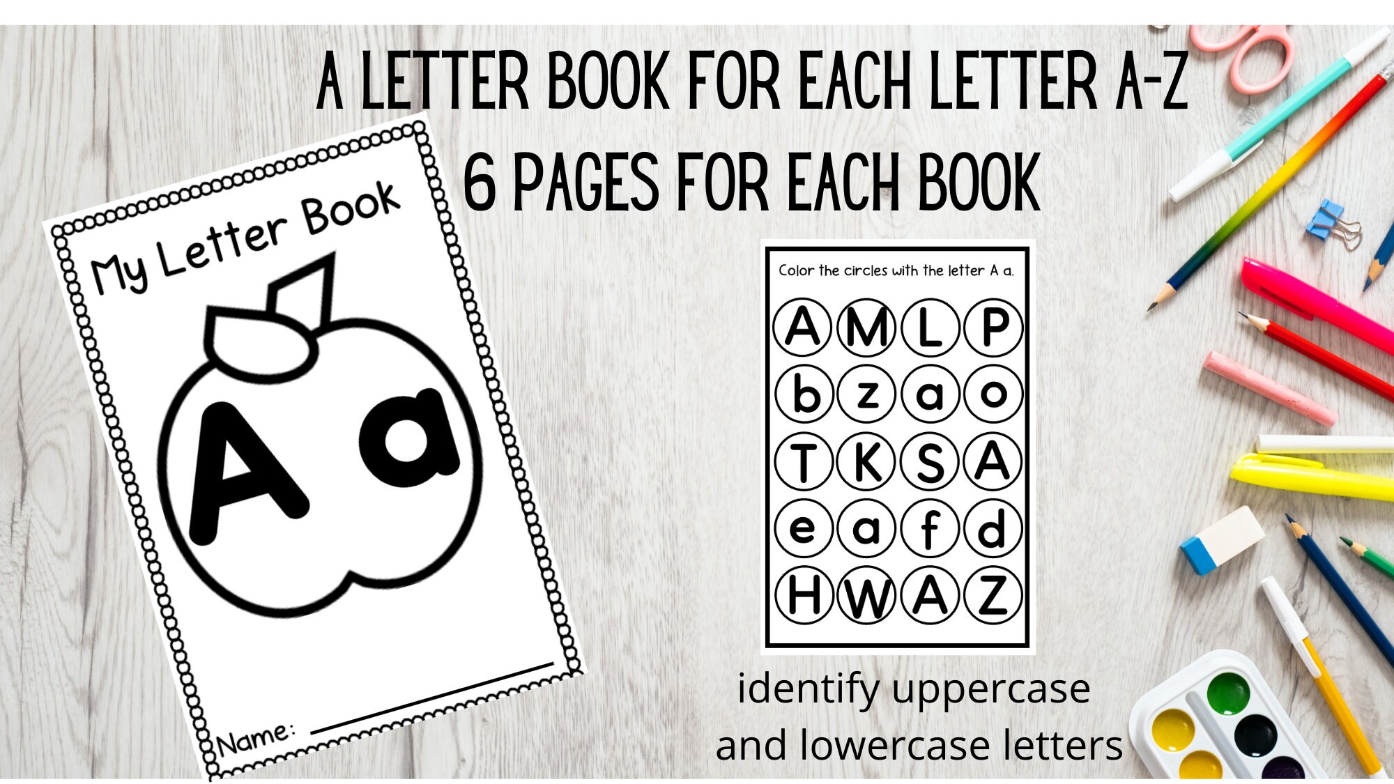 Printable Alphabet Books, Letter Books for Preschool, Letter Workbook ...