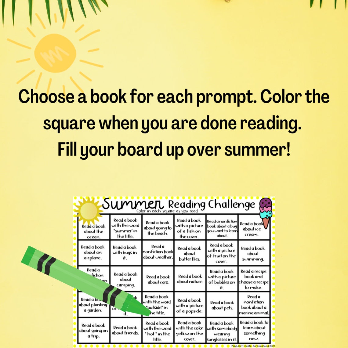 Summer Reading Challenge Printable Reading Log Printable - Etsy