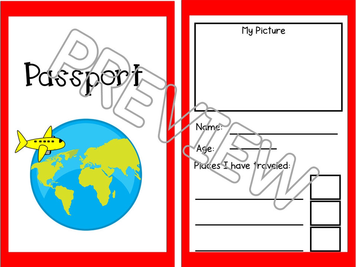 Airport Dramatic Play Set, Airport Pretend Play, Printable Dramatic ...