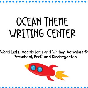 Printable Ocean Theme Learning, Ocean Theme Writing, Preschool Writing ...