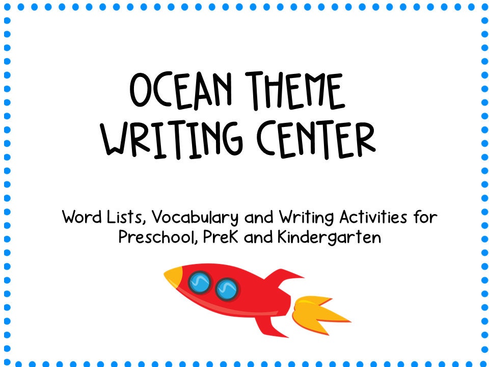 Printable Ocean Theme Learning, Ocean Theme Writing, Preschool Writing ...