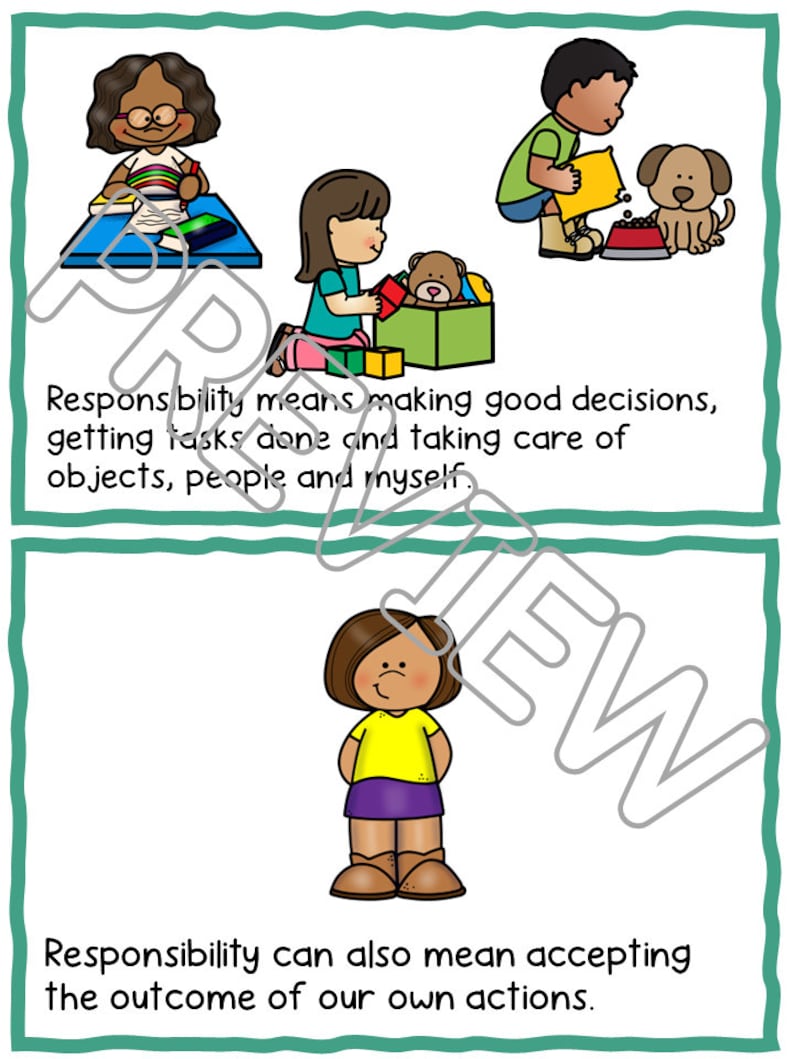 Responsibility Social Skills Story, Being Responsible Lesson ...