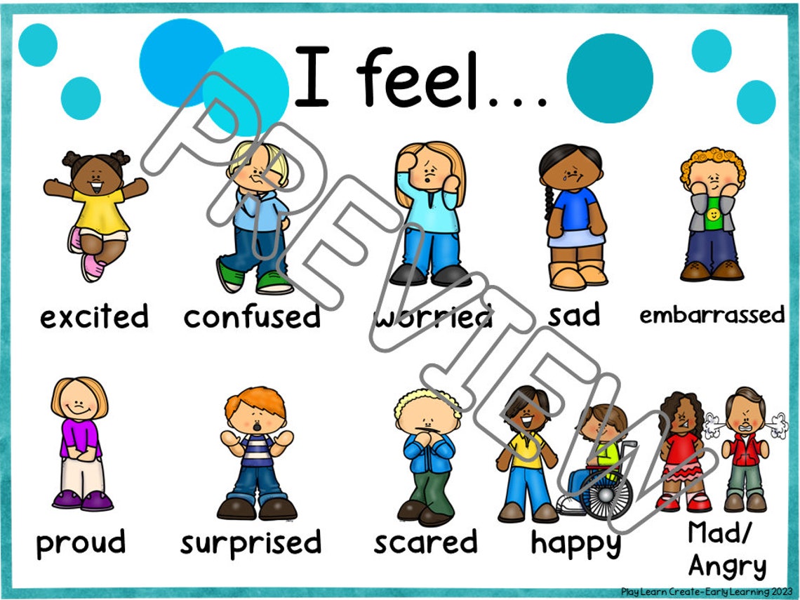 Feelings and Emotions Game for Preschool, Prek and Kindergarten - Etsy