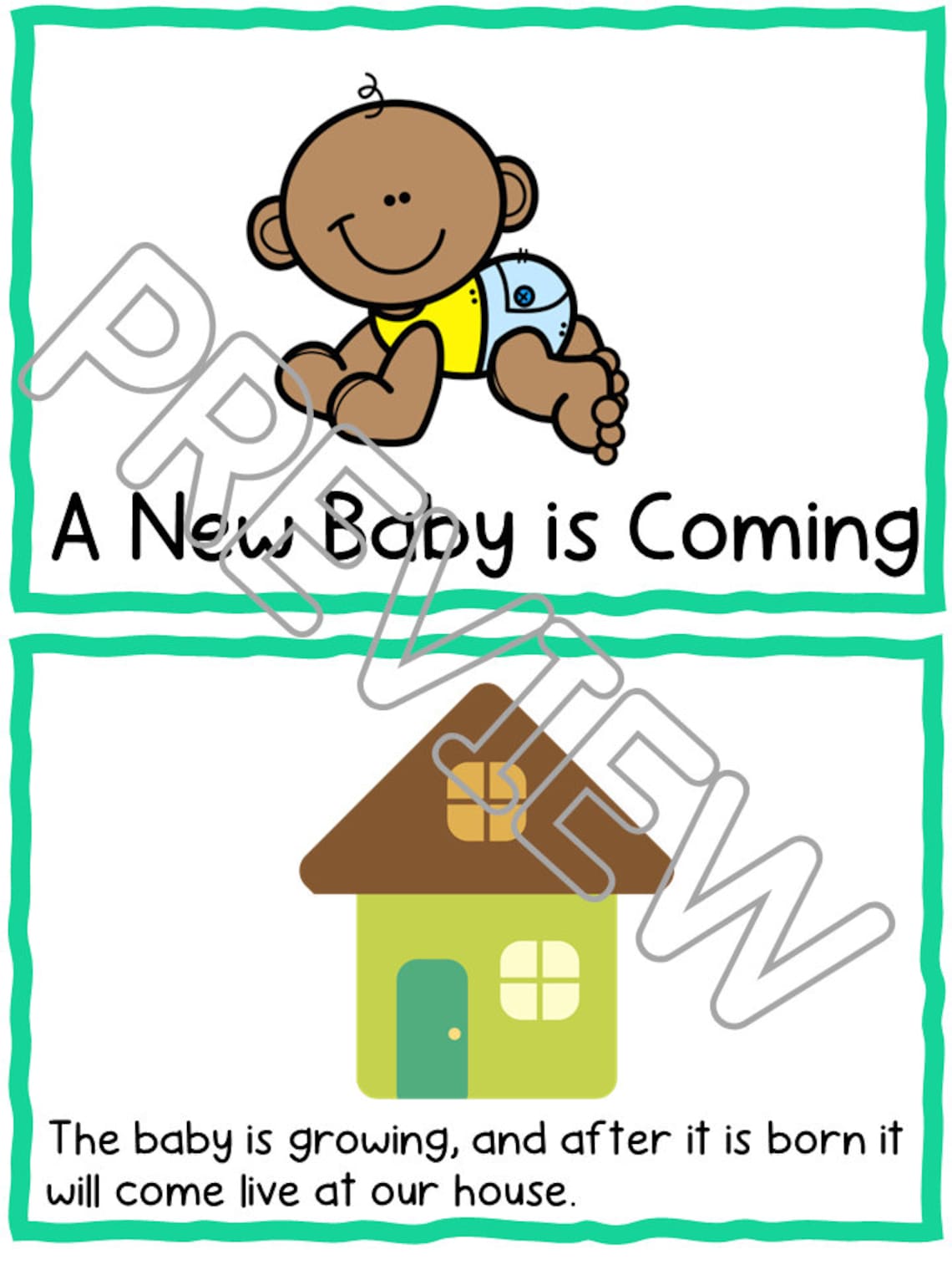 New Baby Social Skills Story, Printable Social Skills Story, Big ...