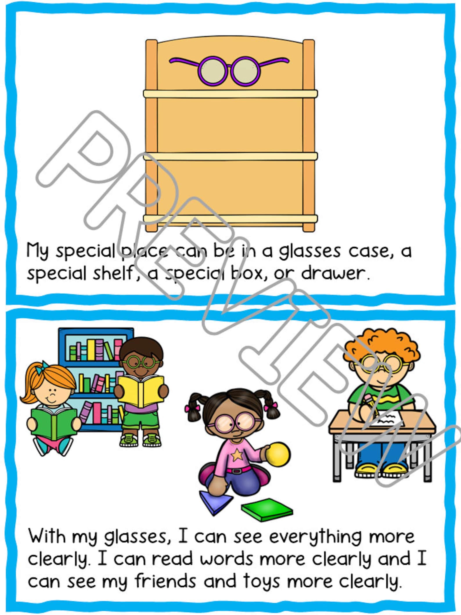 Getting Glasses Social Skills Story, Printable Social Skills Story ...