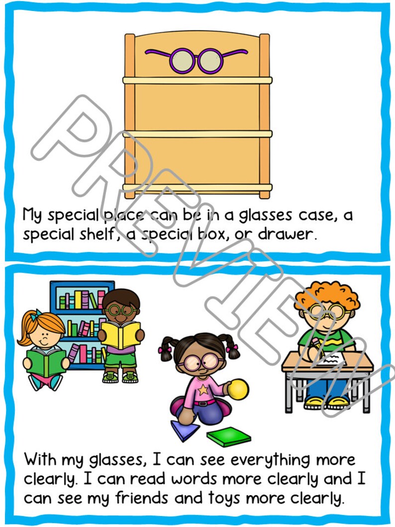 Getting Glasses Social Skills Story Printable Social Skills - Etsy