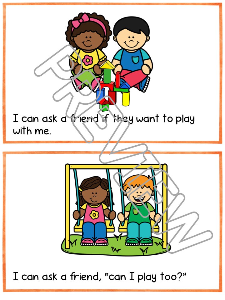 Playing With Friends Social Skills Story, Printable Social Skills Story ...