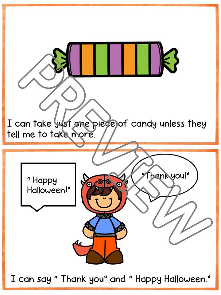 Trick or Treating Social Skills Story, Halloween Social Skills Story ...