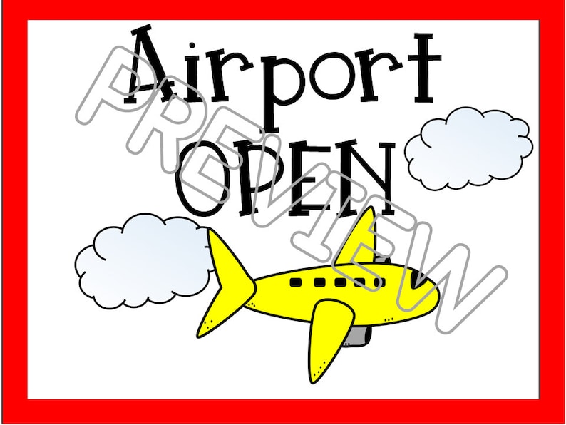 Airport Dramatic Play Set, Airport Pretend Play, Printable Dramatic ...