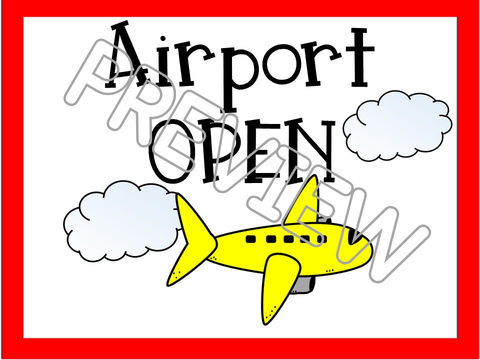 Airport Dramatic Play Set, Airport Pretend Play, Printable Dramatic ...