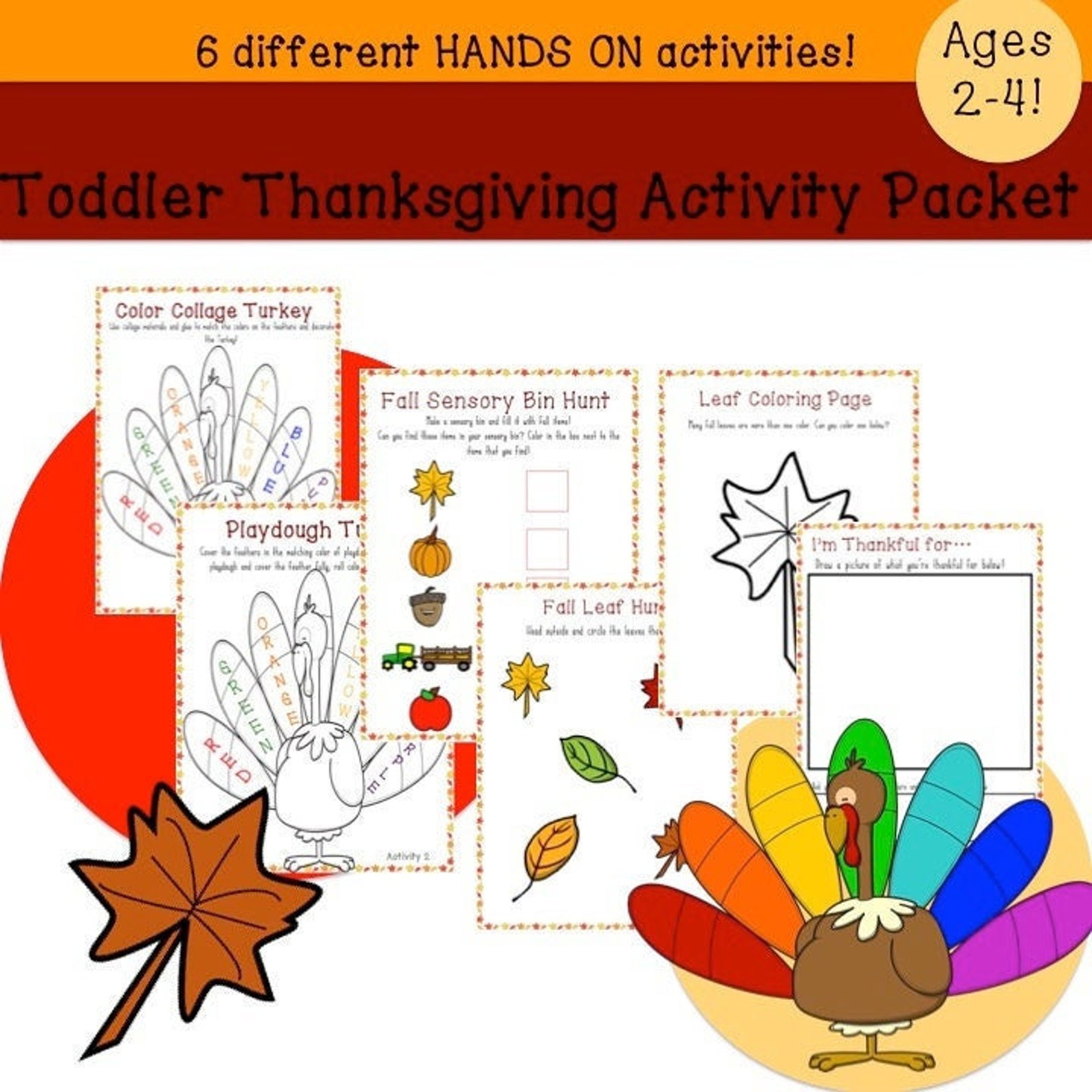 Toddler Thanksgiving Book Fall Learning Toddler Learning - Etsy