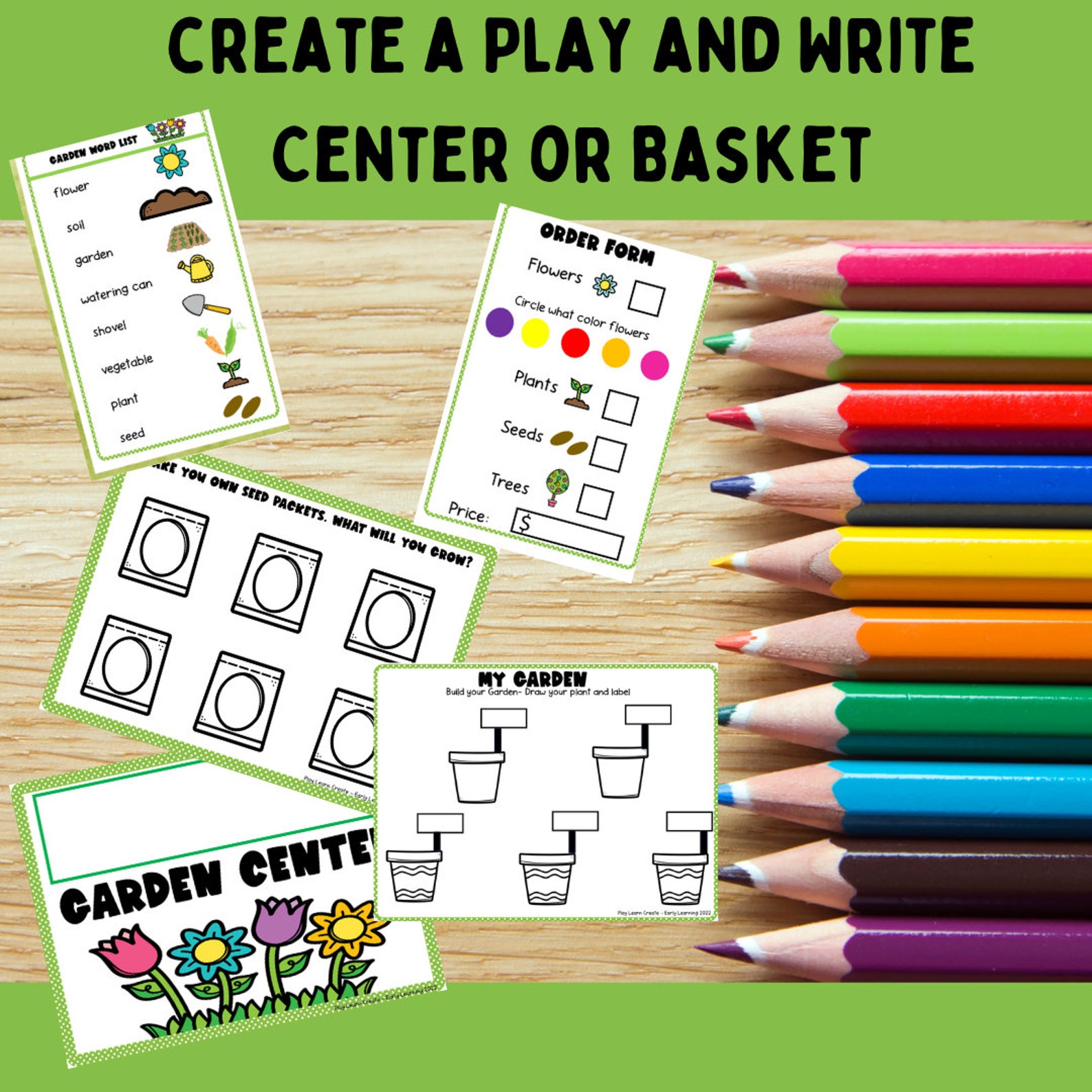 Garden Dramatic Play, Pretend Play Set, Garden Store Play, Preschool ...