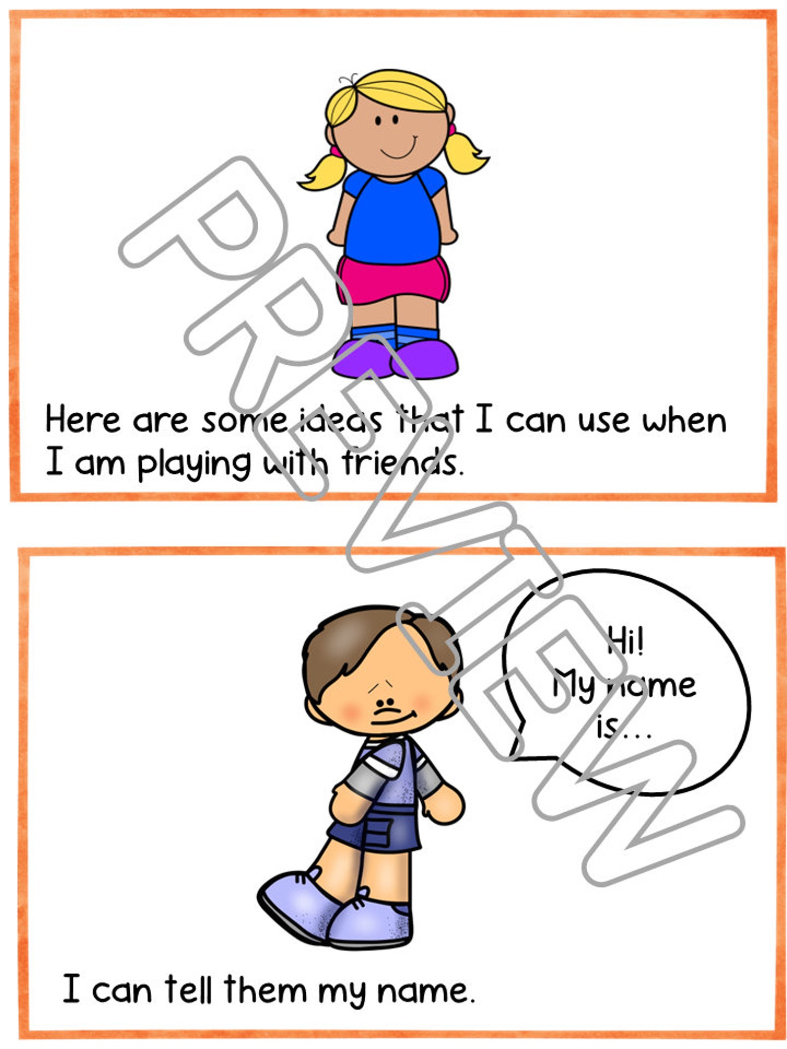 Playing With Friends Social Skills Story, Printable Social Skills Story ...