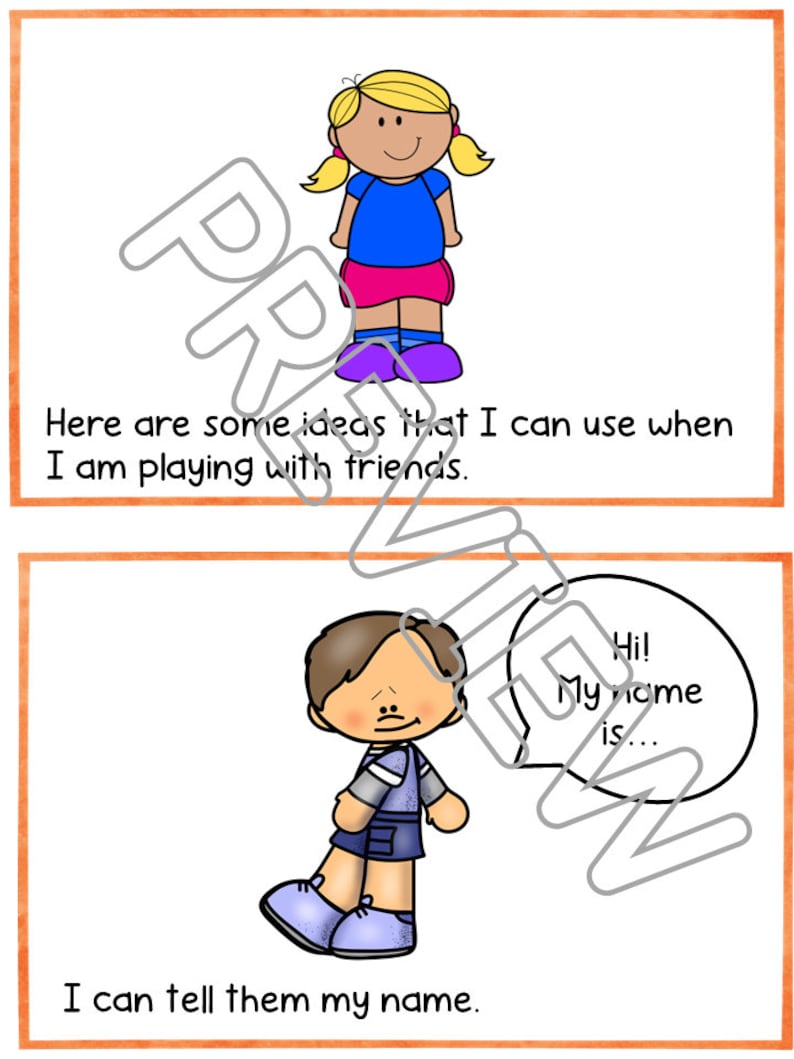 Playing With Friends Social Skills Story, Printable Social Skills Story ...