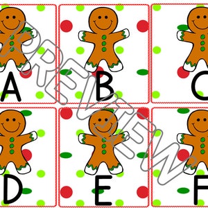Gingerbread Letter and Number Games, Gingerbread Preschool Math ...