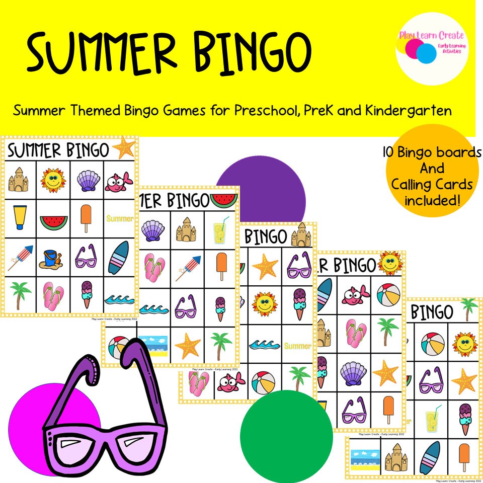 Summer Learning Activities for Preschool, Printable Summer Activities ...