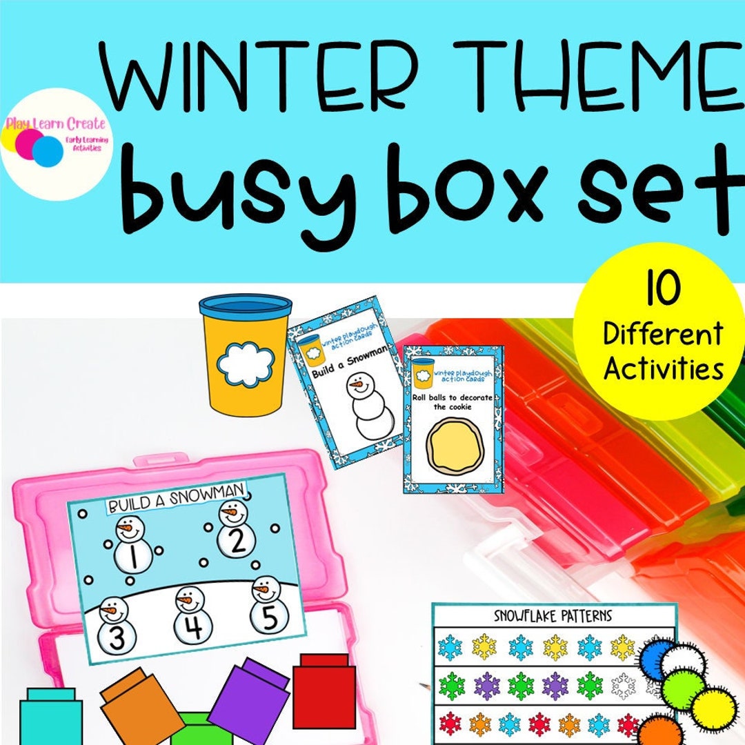Winter Theme Busy Box, Winter Theme Busy Book, Winter Theme Centers ...