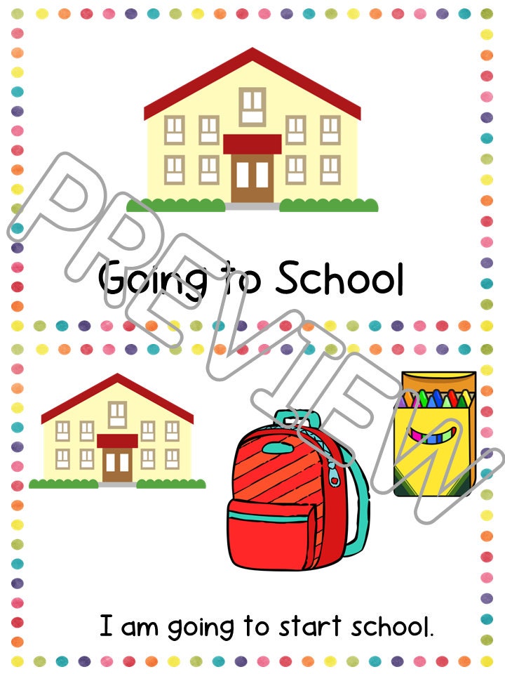 Going to School Social Skills Story, Starting School, First Day of ...