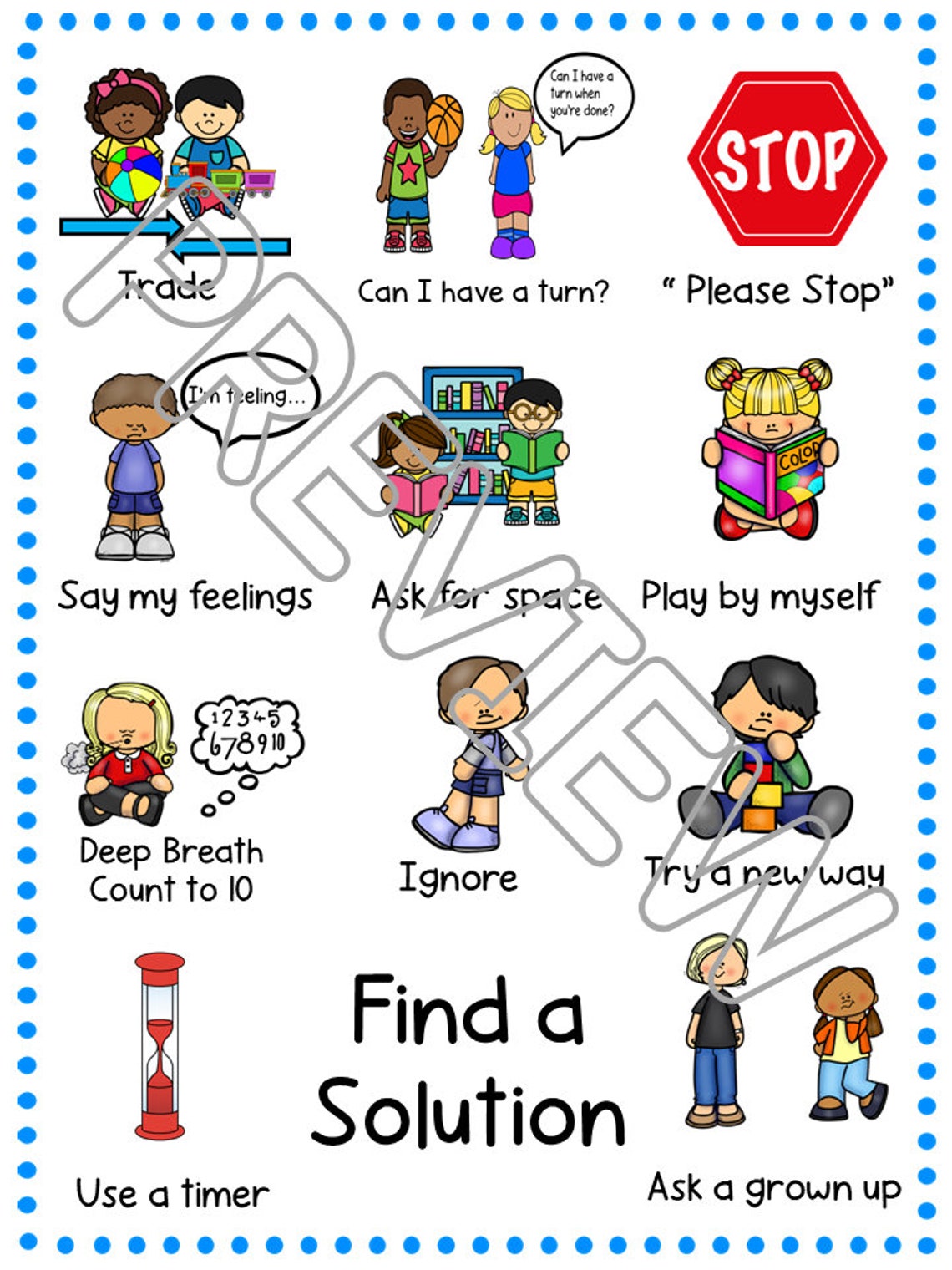 Problem Solving Strategies Social Skills Story Find a - Etsy