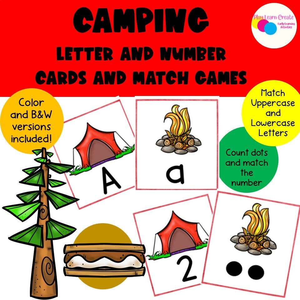 Camping Theme Printables, Printable Letter Activities, Preschool ...