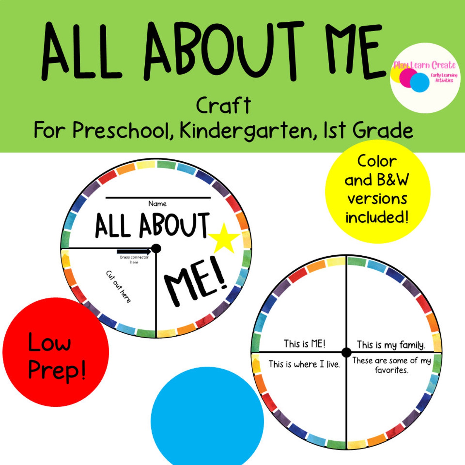 All About Me Theme Bundle, All About Me Preschool Activities, All About ...