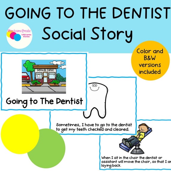 Going to the Dentist Printable Social Story First Dentist - Etsy
