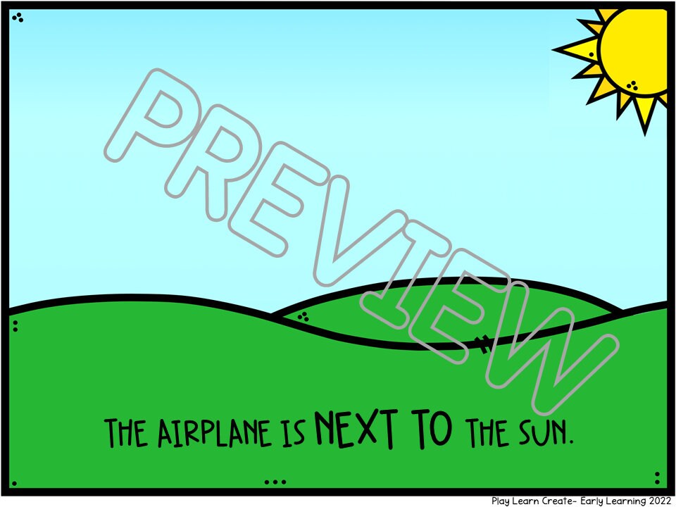 Airplane Theme, Preschool Printables, Positional Word, Prepostions ...
