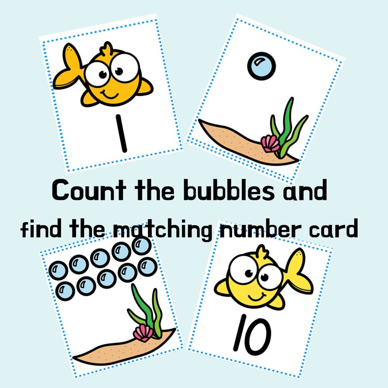 Ocean Theme Learning Game, Letter Match Game, Number Match Game, Ocean ...