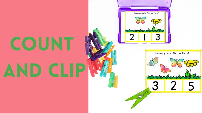 Butterfly Lesson, Math Task Cards, Preschool Math Activity, Prek Math ...