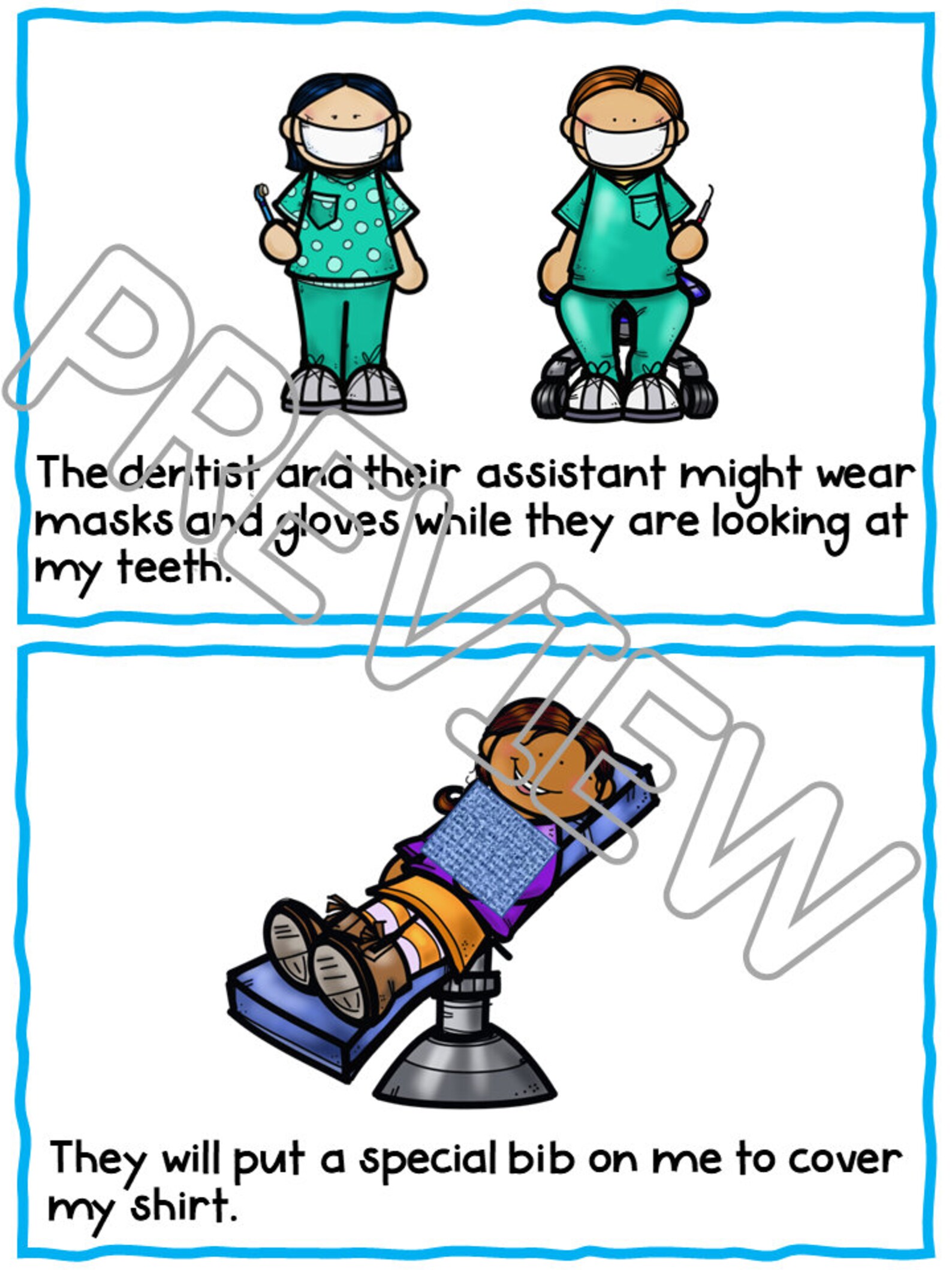Going to the Dentist Printable Social Skills Story, First Dentist Visit ...