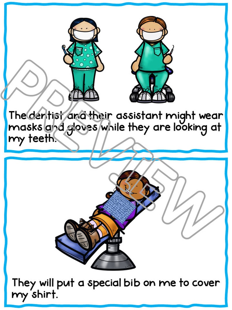 Going to the Dentist Printable Social Skills Story, First Dentist Visit ...
