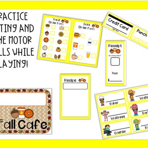 Fall Cafe Dramatic Play, Coffee Shop Dramatic Play, Fall Pretend Play ...