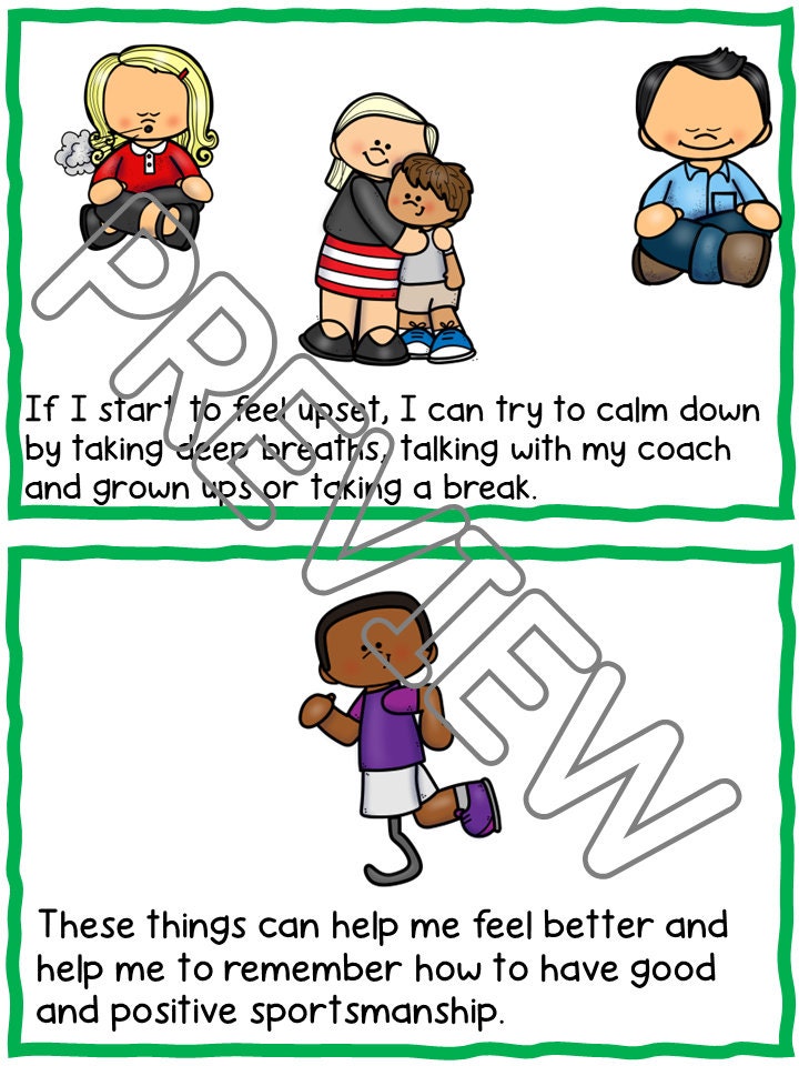 Good Sportsmanship Social Skills Story, Playing Sports Social Skills ...