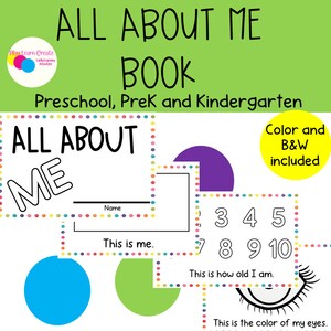 All About Me Theme Bundle, All About Me Preschool Activities, All About ...