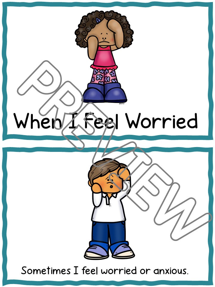 Social Skills Story When I Feel Worried, Anxiety, Feelings, Social ...