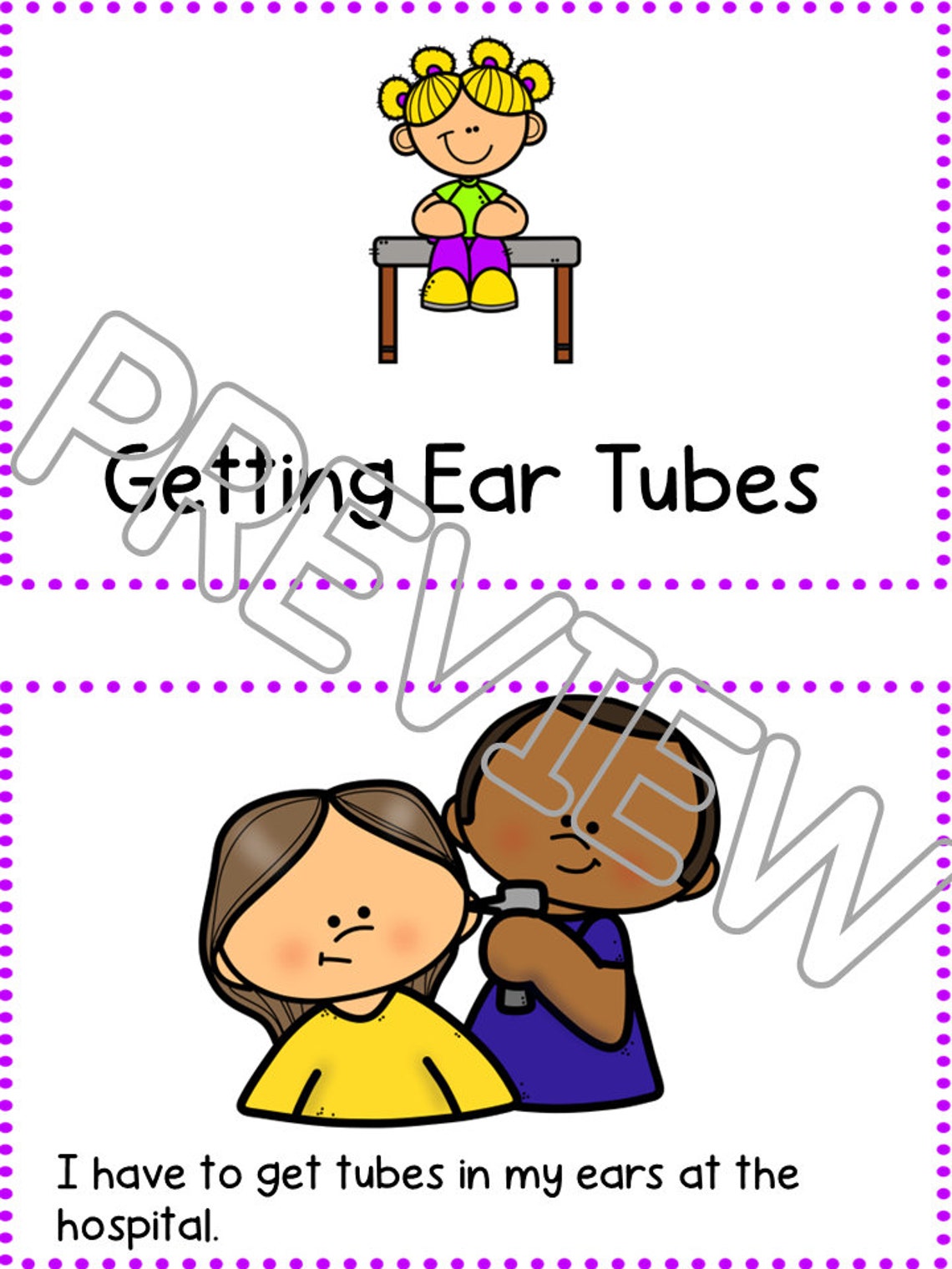 Getting Ear Tubes Social Skills Story, Printable Social Skills Story ...