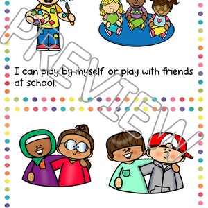 Starting Preschool Social Skills Story, Going to Preschool, First Day ...