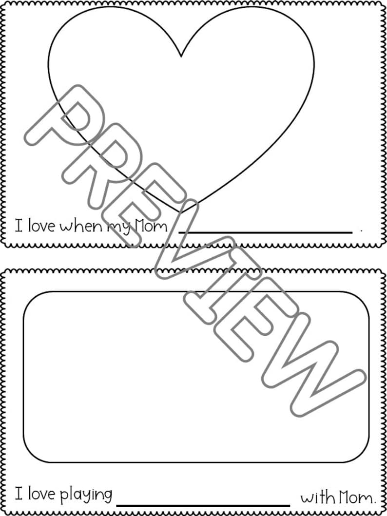 Printable Mother's Day Book, Preschool Mother's Day Project, Mother's ...