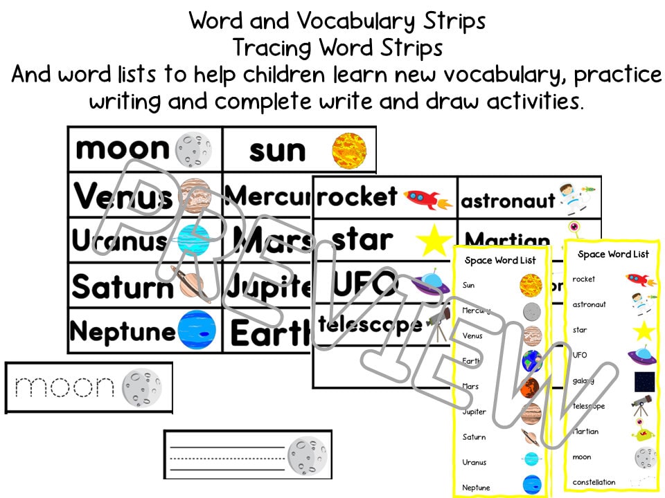 Space Theme Learning, Space Writing Center, Space Theme Preschool ...